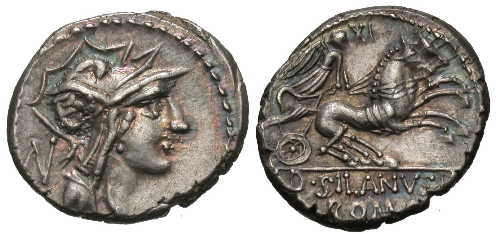 Roman Republic. D. Silanus L.f. AR Denarius. Choice! | Roman Republican ...
