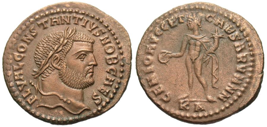 Constantius I, as Caesar. Æ Follis. Cyzicus mint. | Roman Imperial Coins