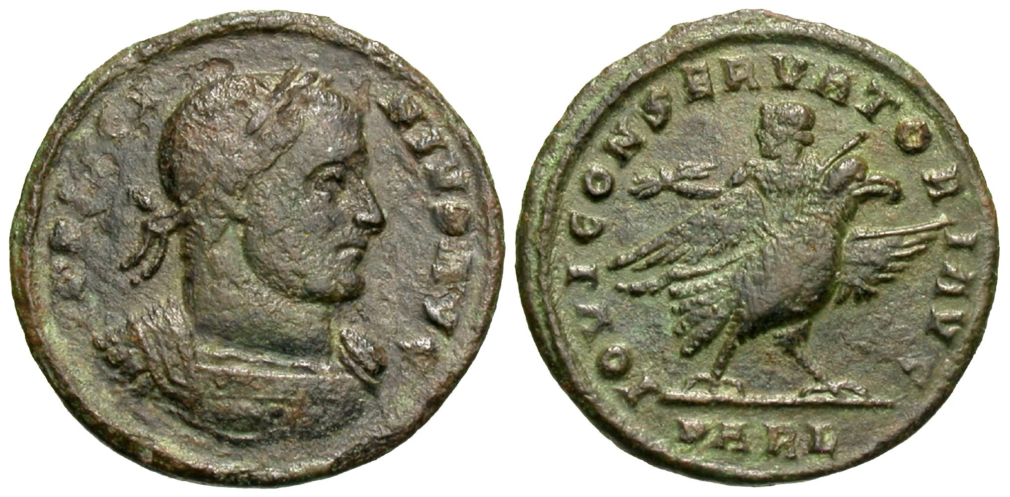 Licinius I. BI Argenteus. Emperor Rides Eagle. | Roman Imperial Coins
