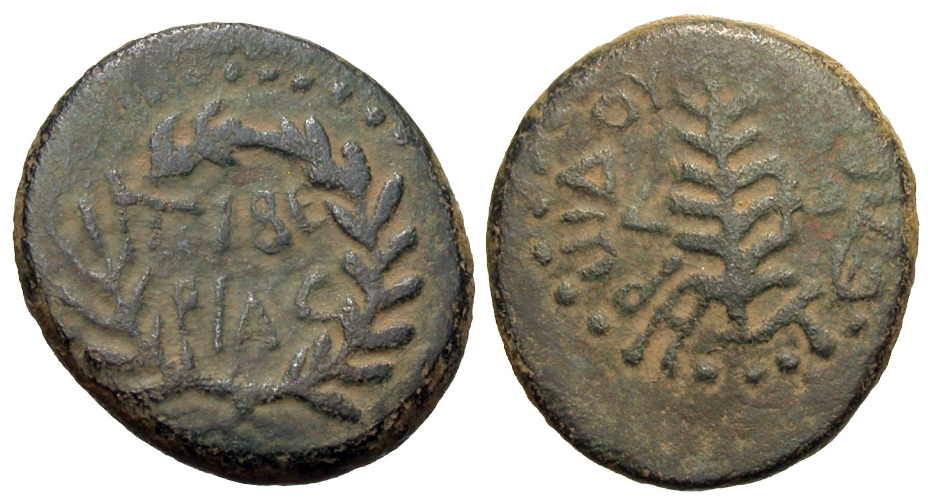 Judaea. Herod Antipas. Æ Half Unit. | Greek Coins