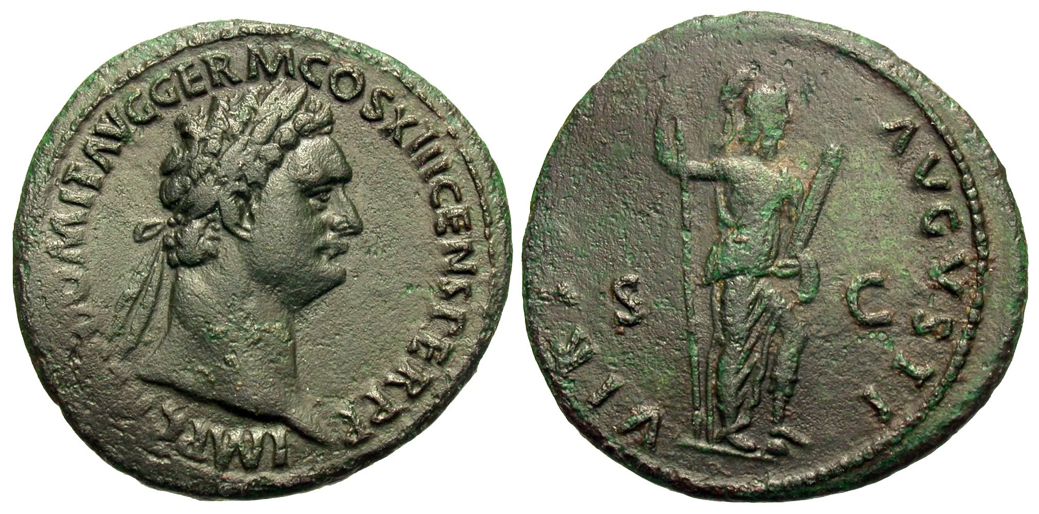 Domitian. Æ As. Virtus. | Roman Imperial Coins