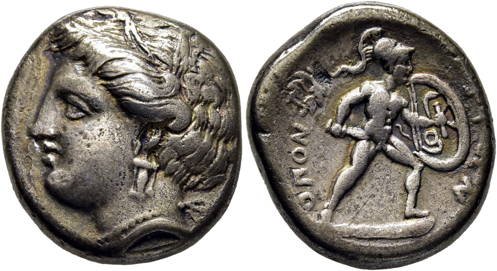 Lokris, Lokri Opuntii. AR Stater. Persephone / Ajax. | Greek Coins