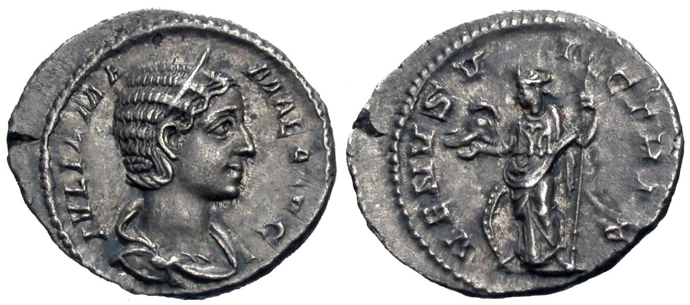 Julia Mamaea. AR Denarius. Venus. | Roman Imperial Coins
