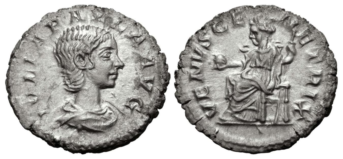 Julia Paula. AR Denarius. Venus. | Roman Imperial Coins