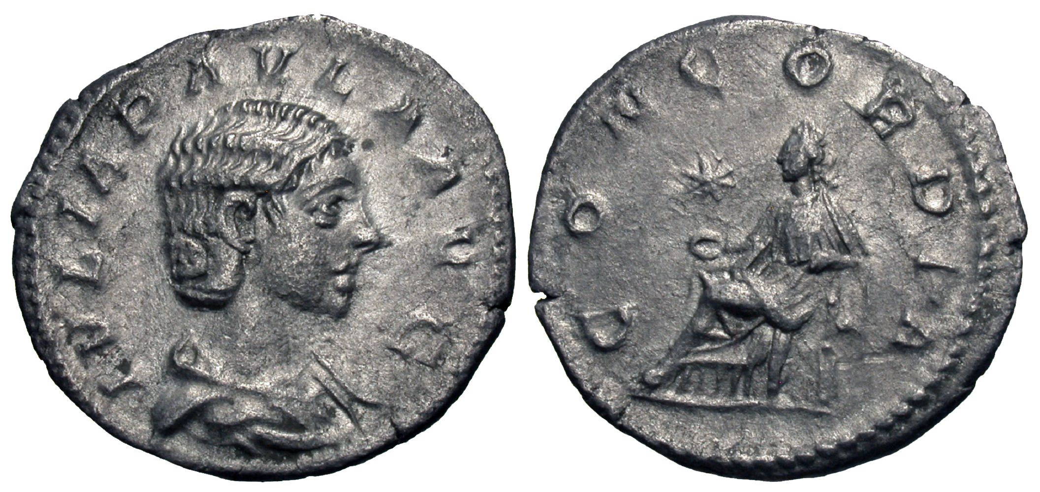 Julia Paula. AR Denarius. Concordia. | Roman Imperial Coins