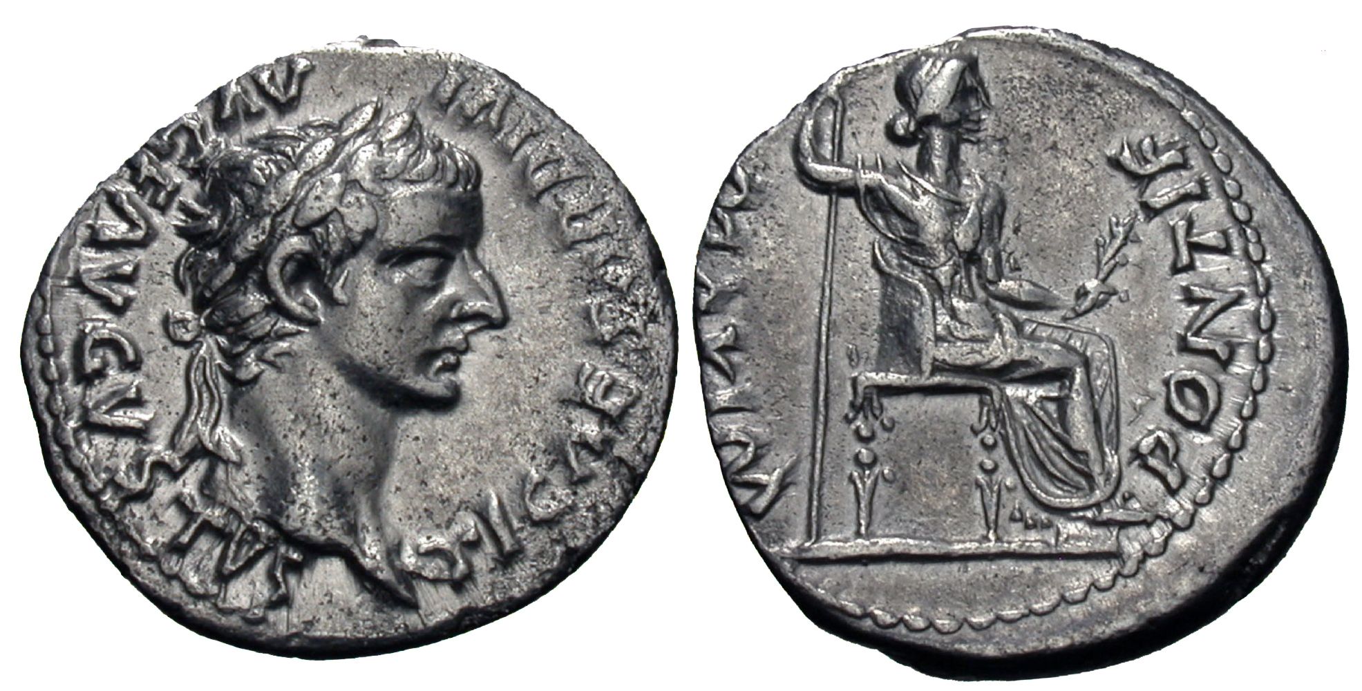 Tiberius. AR Denarius. Tribute Penny. | Roman Imperial Coins