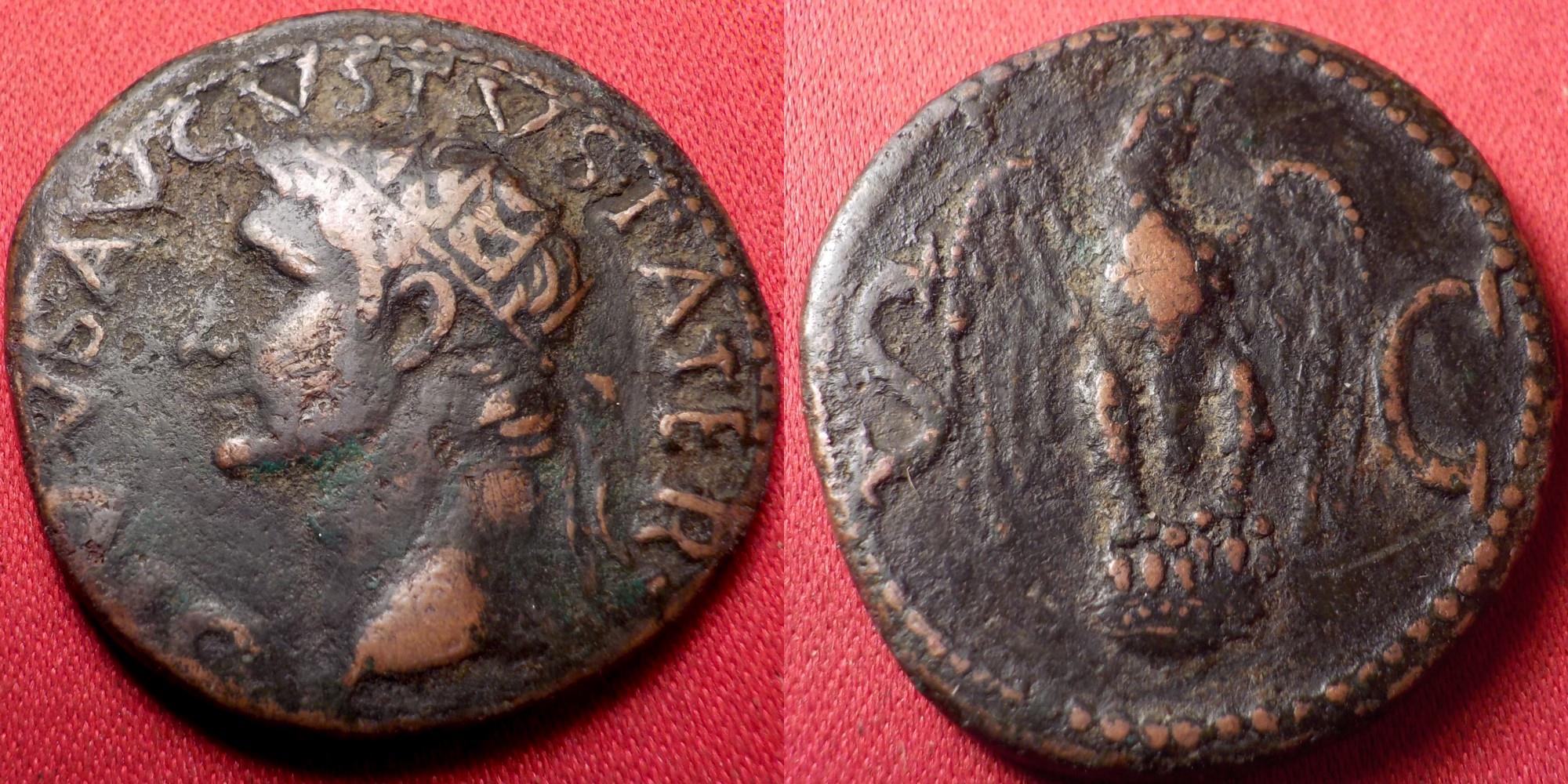 DIVUS AUGUSTUS AE as. Eagle standing on globe. Posthumuous issue by ...