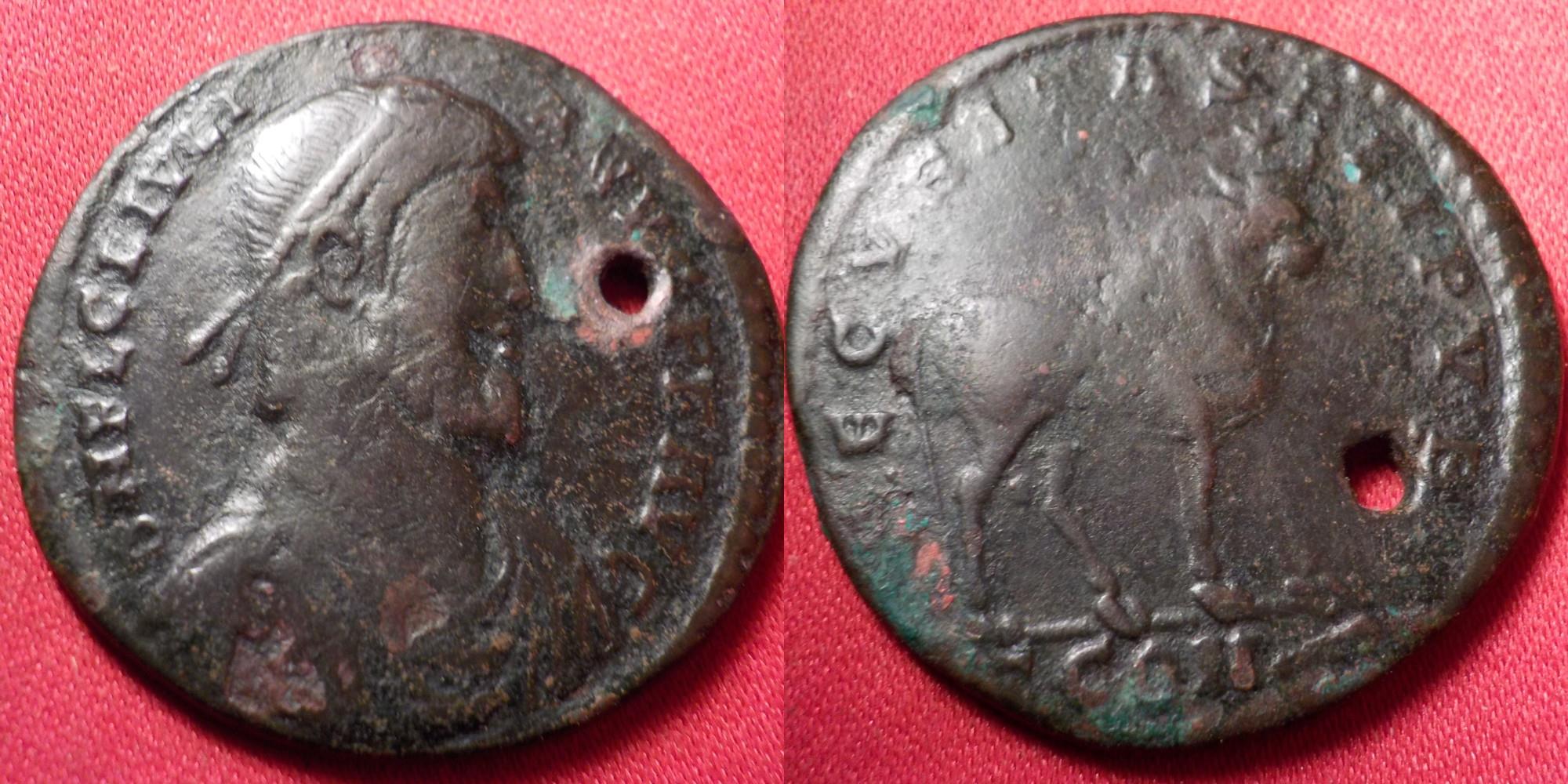 JULIAN II THE APOSTATE 27mm AE1. ARLES (Constantina) mint. Bull standing