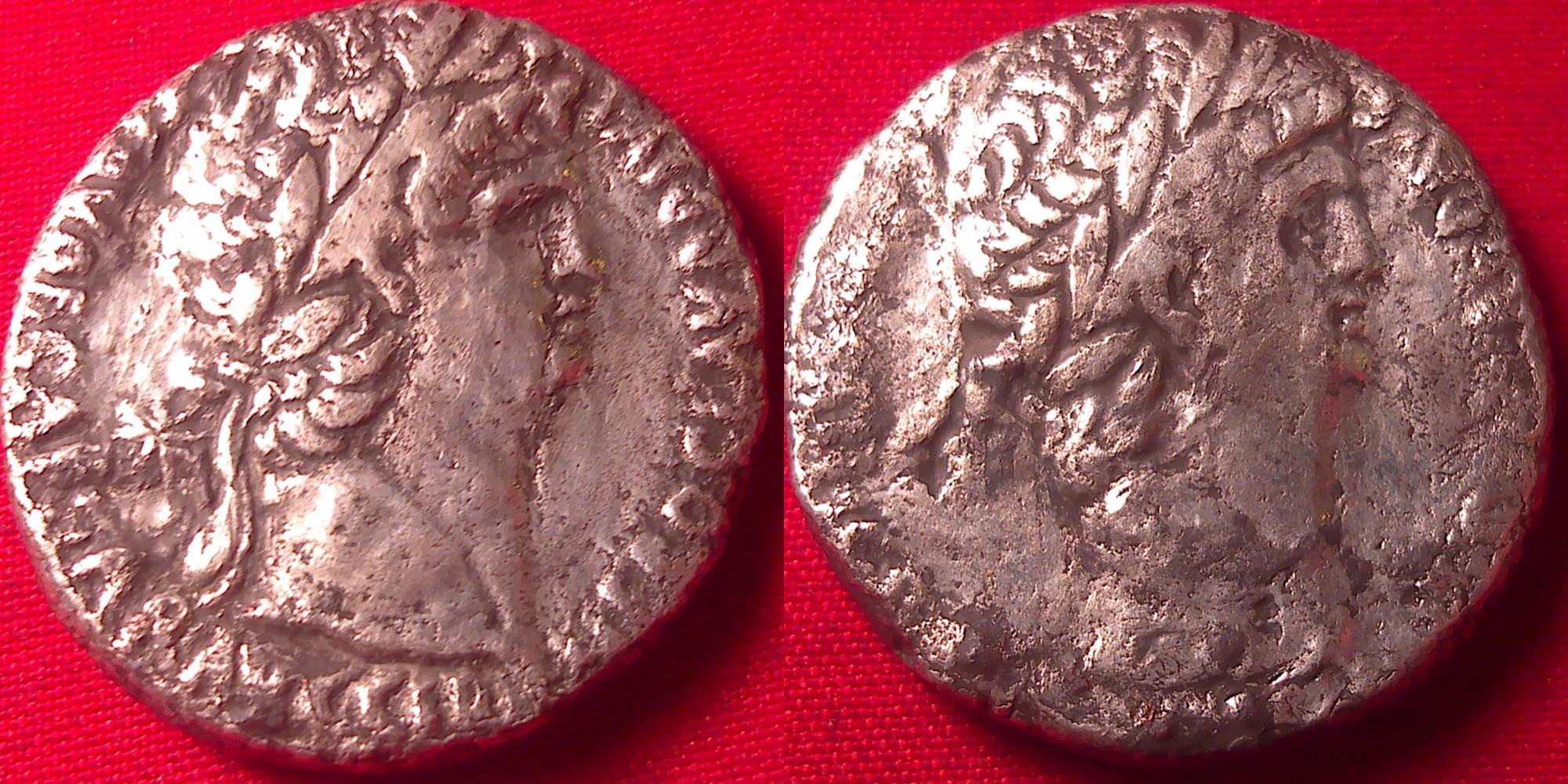 DIVUS CLAUDIUS & NERO AR silver tetradrachm. Caesarea, Cappadocia. Dual ...
