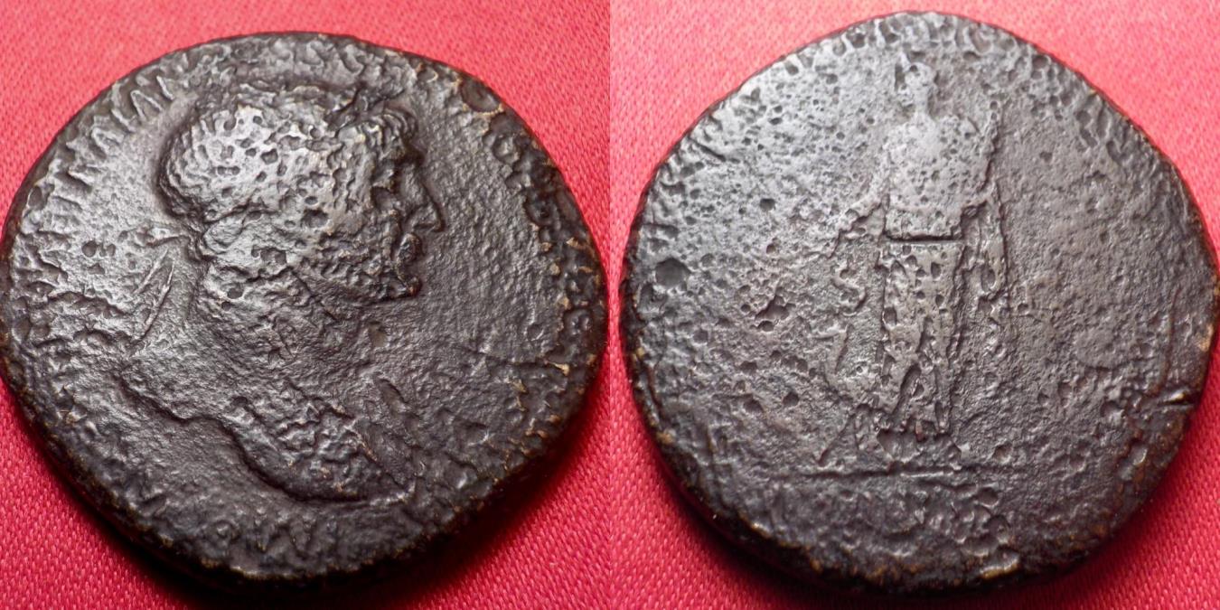 TRAJAN AE orichalcum sestertius. Arabia standing, camel beside her ...