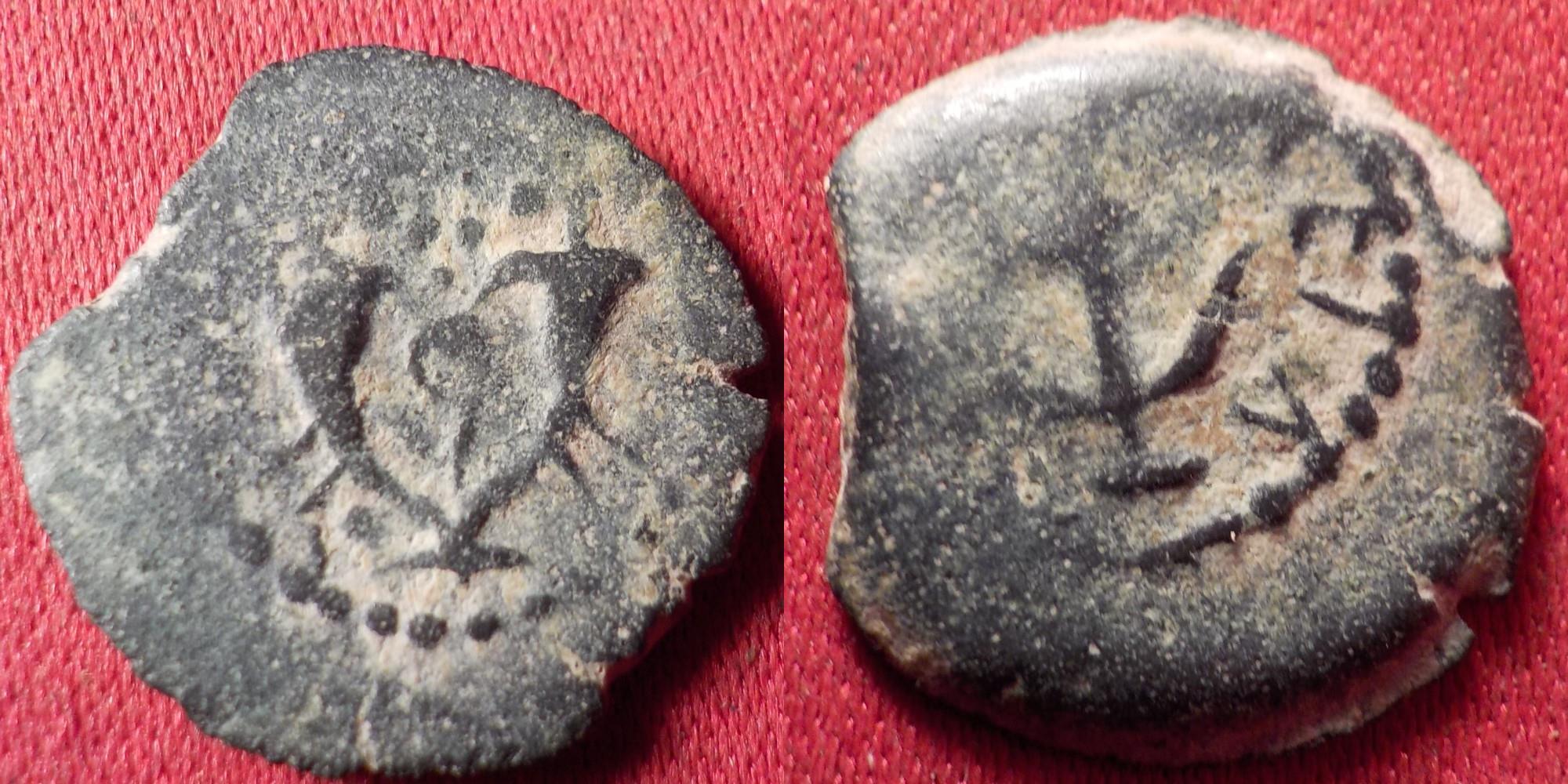 KING HEROD I THE GREAT AE prutah. Jerusalem, 40-4BC. Anchor / Double ...