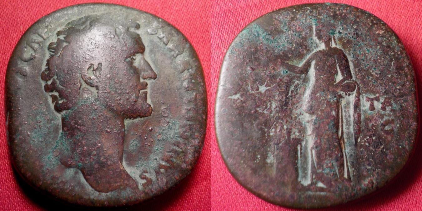 ANTONINUS PIUS, as Caesar under Hadrian, AE sestertius. Rome, 138 AD ...