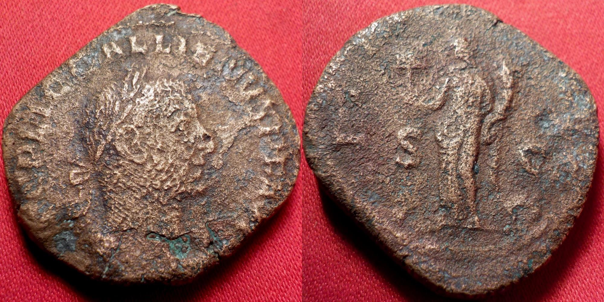 GALLIENUS AE sestertius. Liberalitas standing. 255-256 AD. | Roman ...