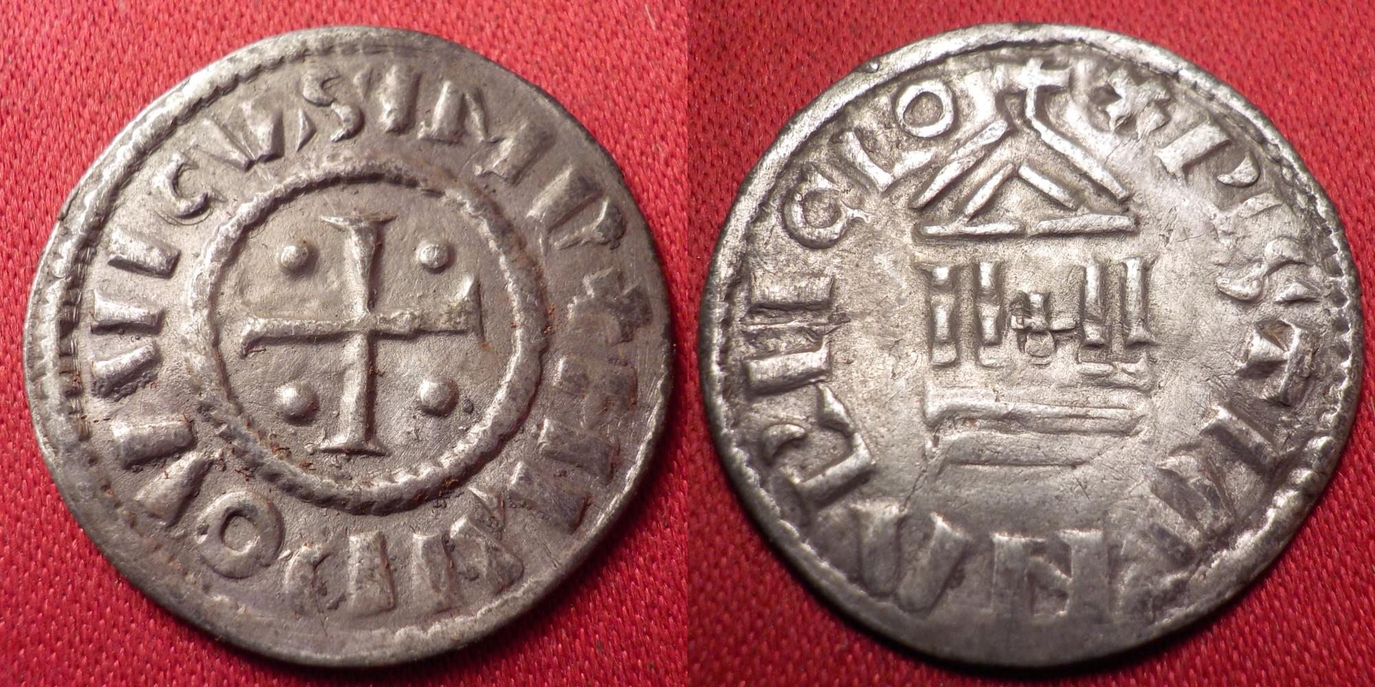 EMPEROR LOUIS I THE PIOUS AR silver denier. Son and heir of Charlemagne ...