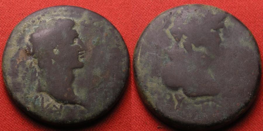 AUGUSTUS AE 26mm. Ionia. Helmeted bust of Athena | Roman Imperial Coins