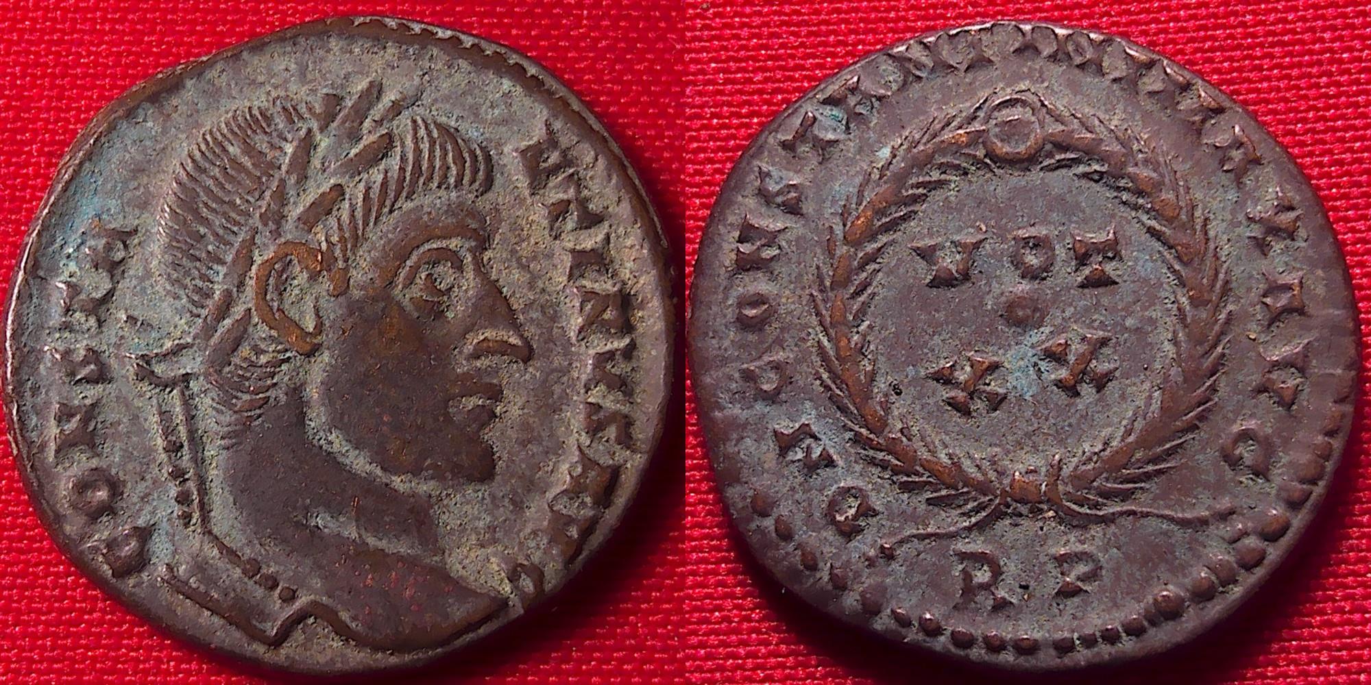 CONSTANTINE I THE GREAT. Vows in wreath, Rome mint. | Roman Imperial Coins