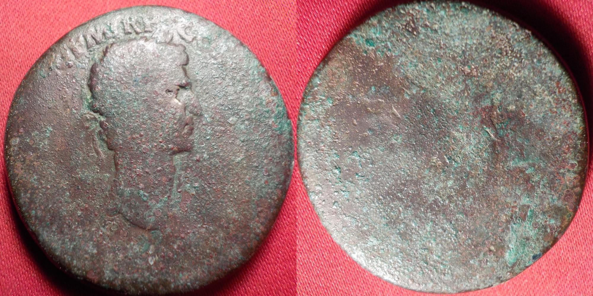 NERVA AE sestertius. 96-98 AD. Goddess standing left | Roman Imperial Coins