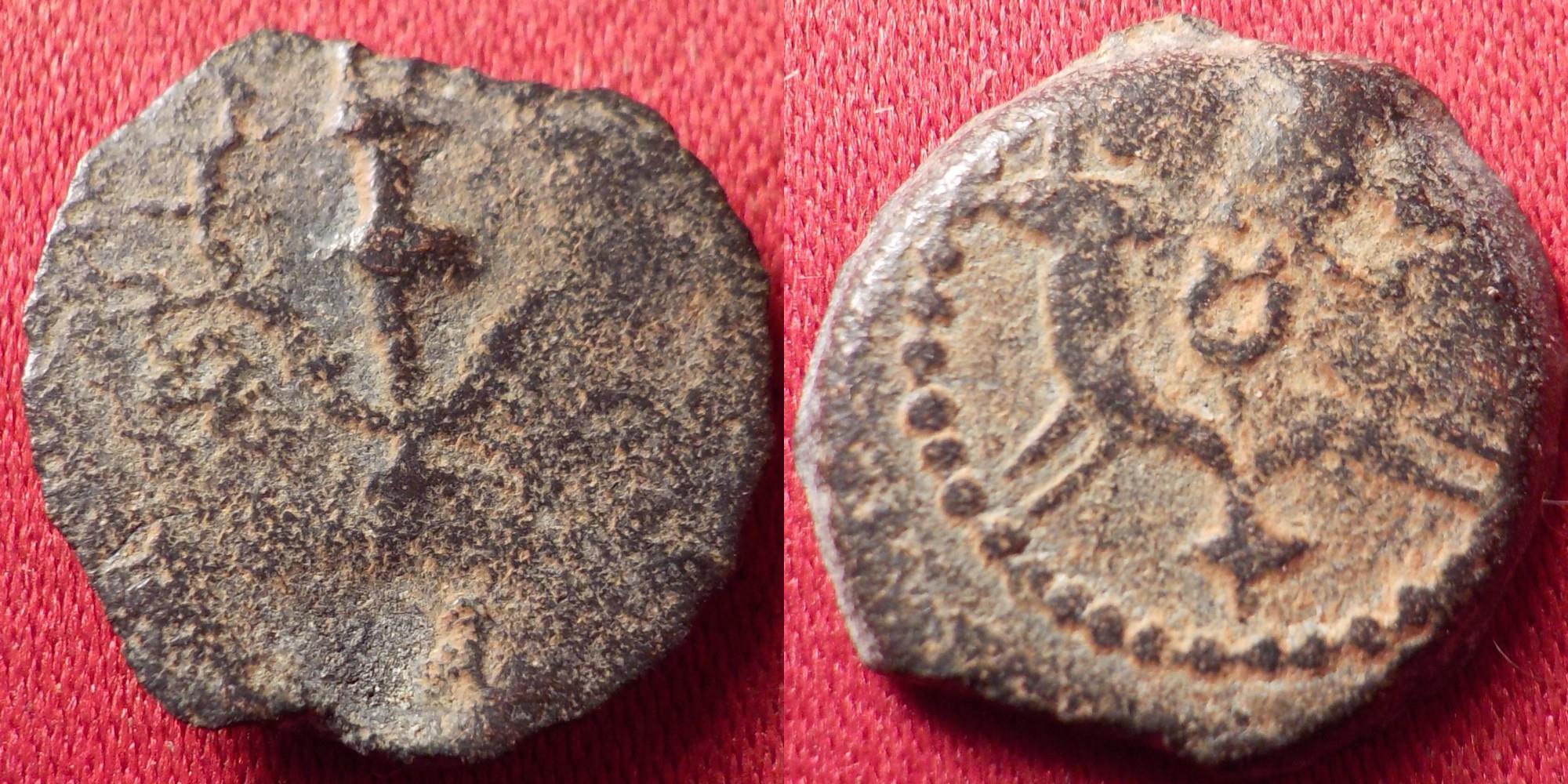 KING HEROD I THE GREAT AE prutah. Jerusalem, 40-4BC. Anchor / Double ...