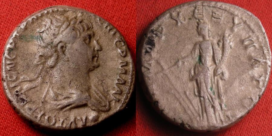 TRAJAN AR silver didrachm. Caesarea, Cappadocia, 98-99 AD. Tyche ...