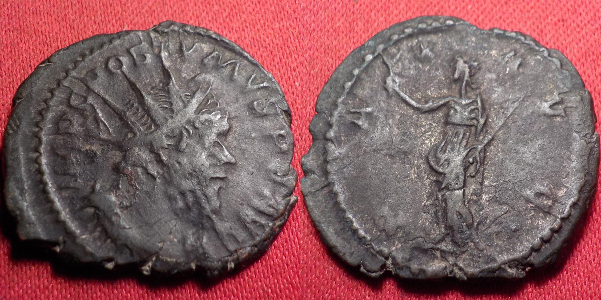 POSTUMUS AR silver antoninianus. Pax standing, P in field | Roman ...