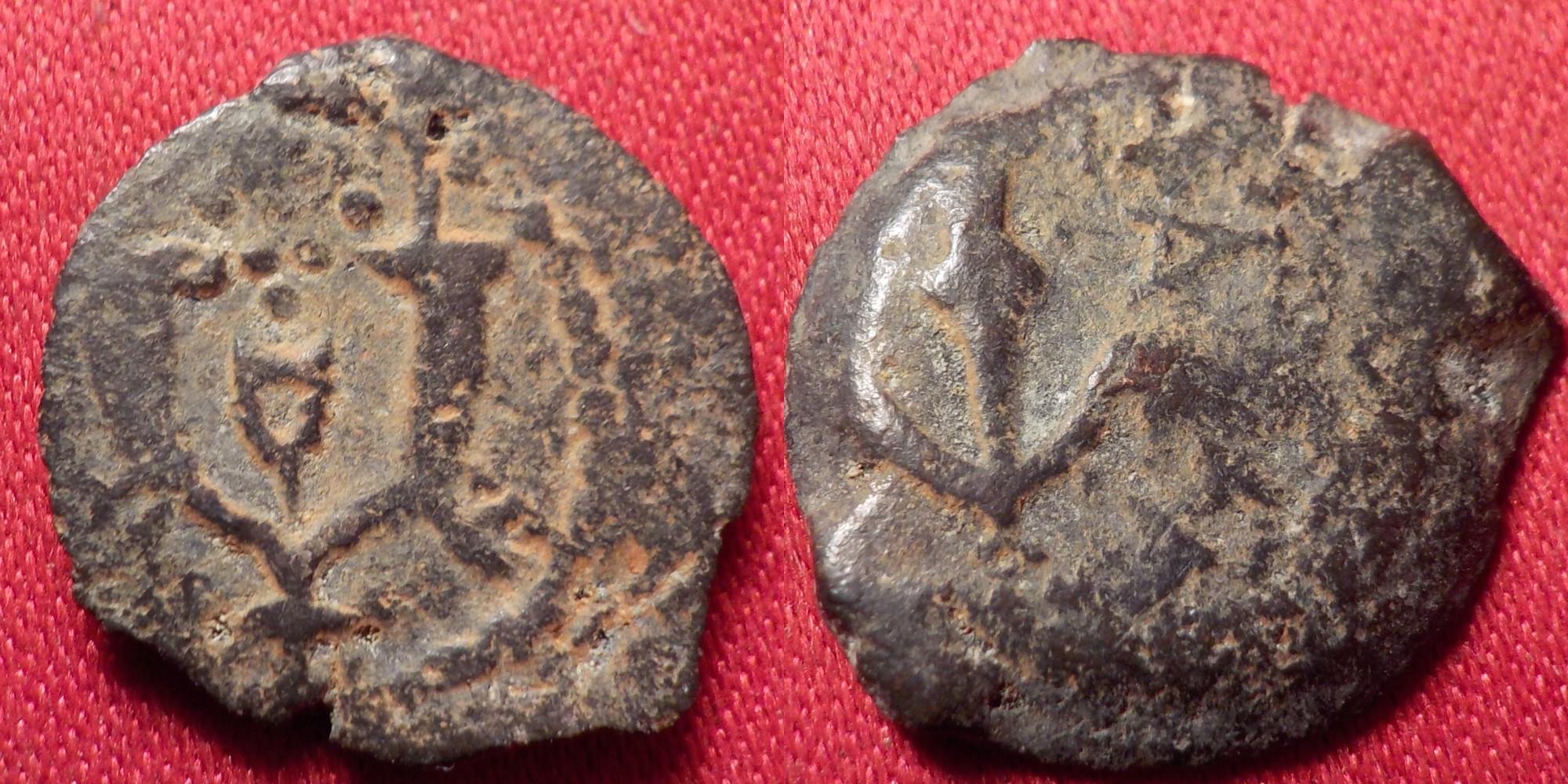 KING HEROD I THE GREAT AE prutah. Jerusalem, 40-4BC. Anchor / Double ...