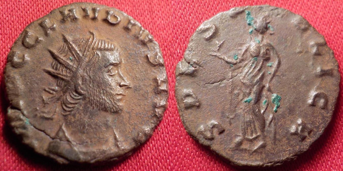 CLAUDIUS II GOTHICUS AE antoninianus. SPES PVBLICA, Spes advancing ...