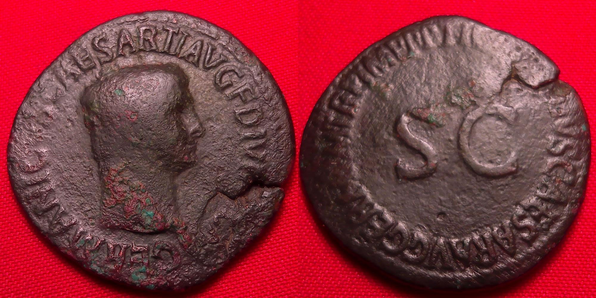 GERMANICUS AE as. Struck under Claudius. legend around SC. | Roman ...