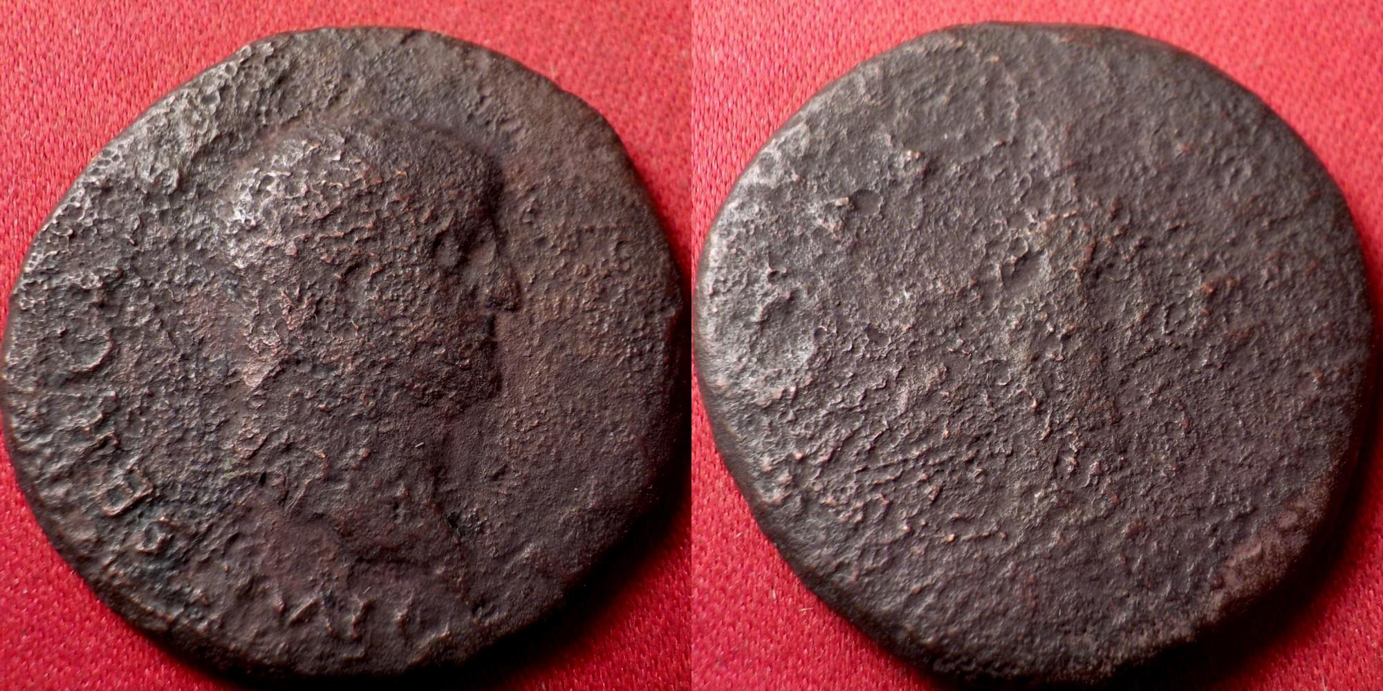 GALBA AE as. Pax standing, holding branch & cornucopia. | Roman ...