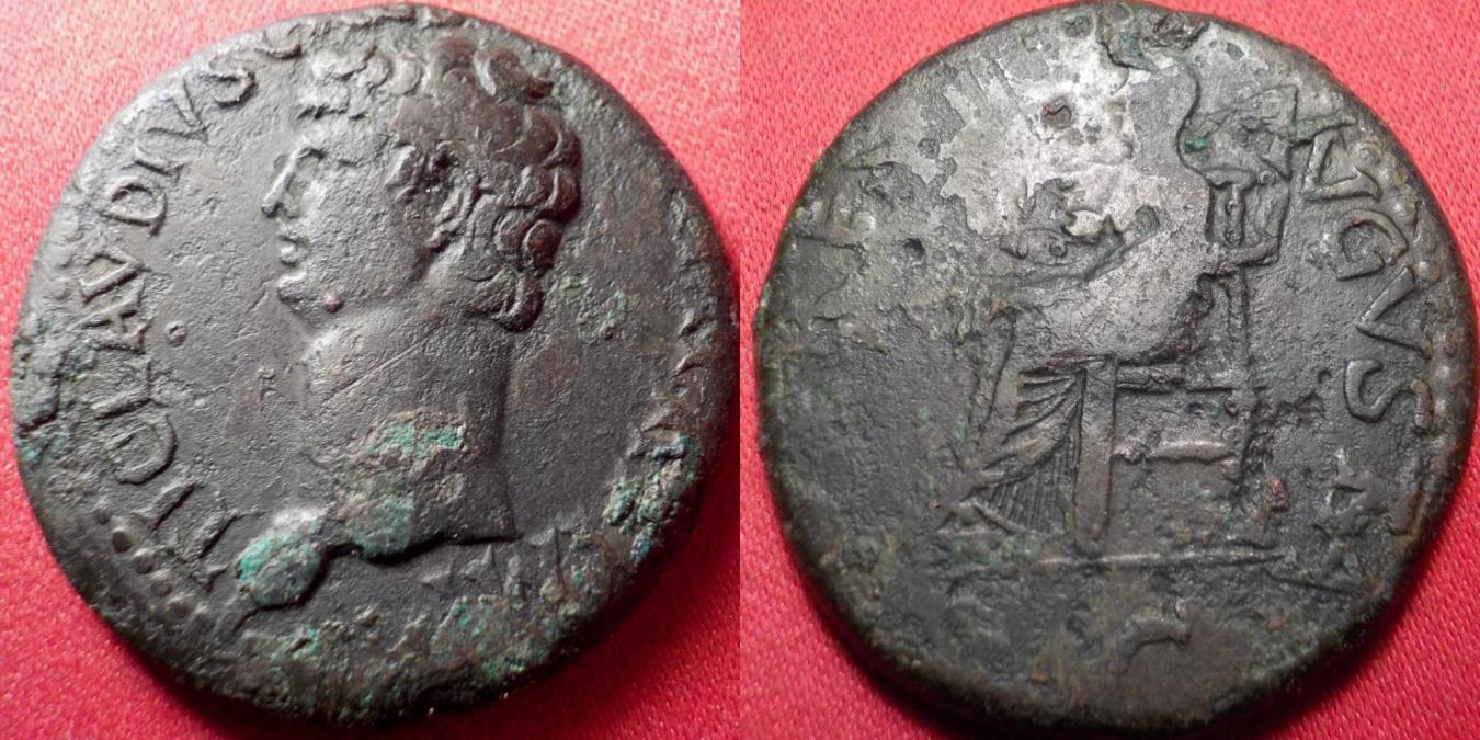 CLAUDIUS AE dupondius. CERES seated on ornamental throne | Roman ...