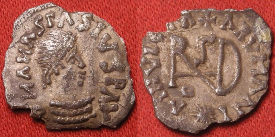 GEPIDS AR silver quarter siliqua. Migration period. Struck in the name ...