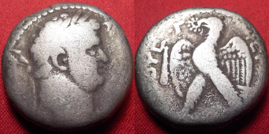 TITUS CAESAR AR silver tetradrachm. Eagle on palm branch. Caesarea ...