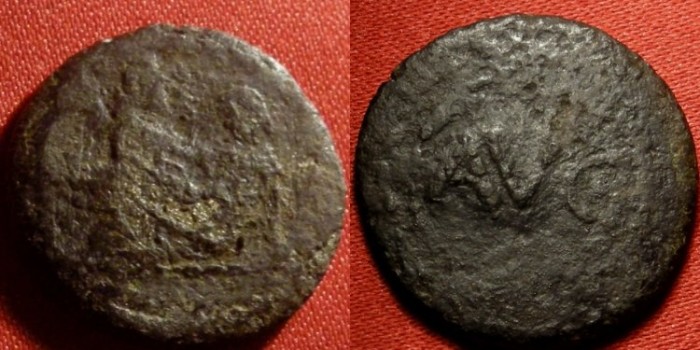 ROMAN SPINTRIA (Erotic Tessera). Time of Tiberius. Heterosexual scene ...