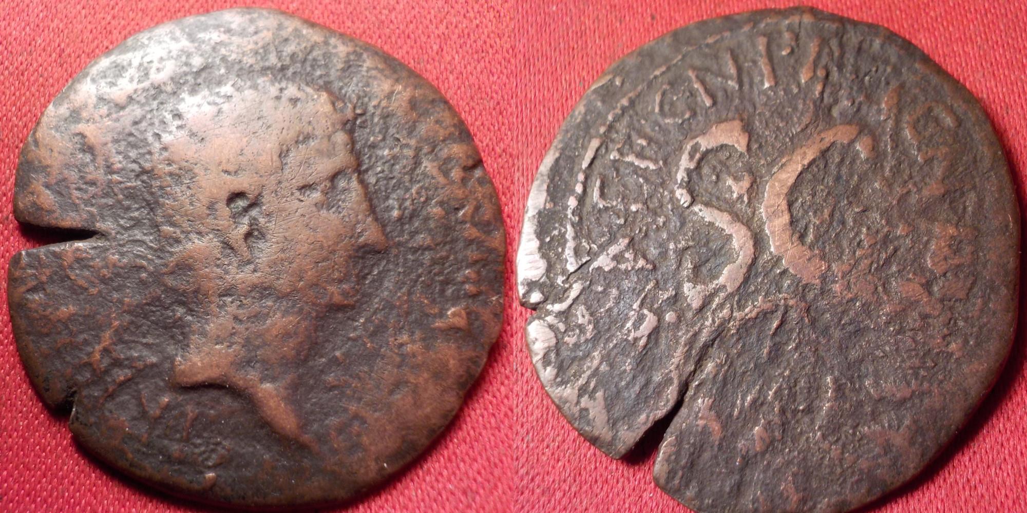 AUGUSTUS AE as. Moneyer's series, struck 15 BC, Gnaeus Piso. Legend ...