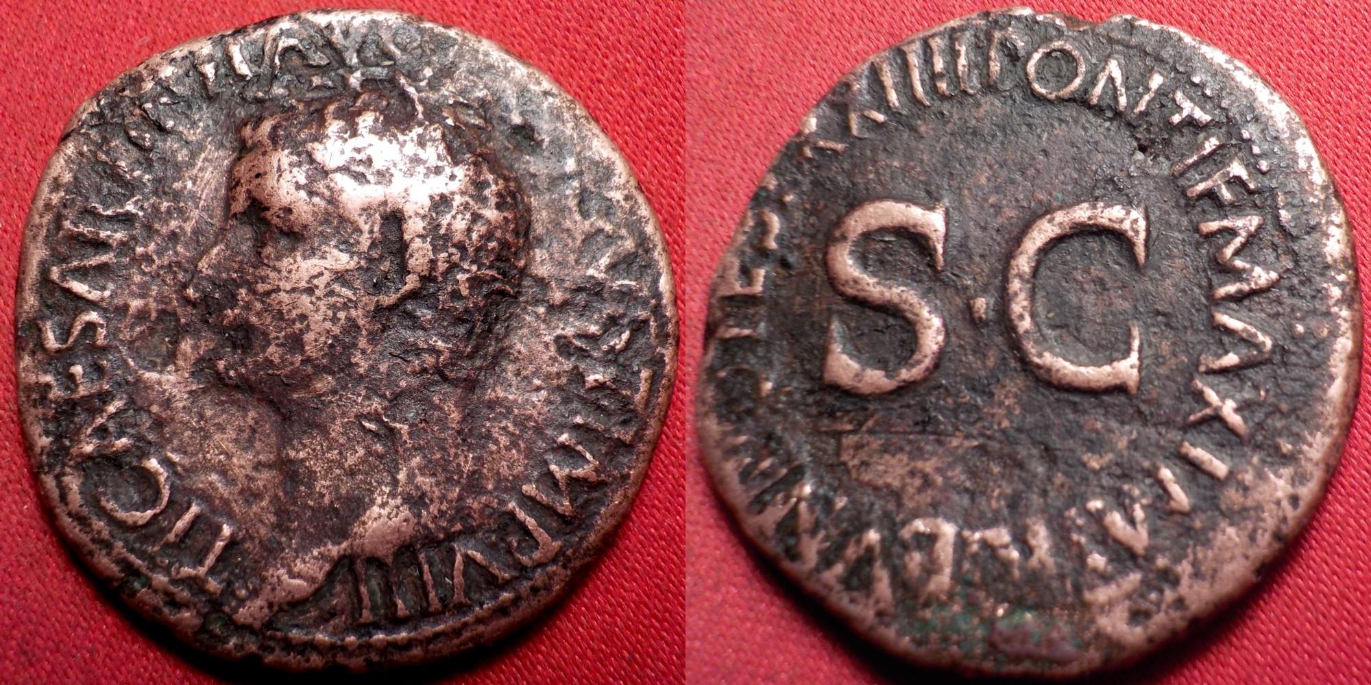 TIBERIUS AE as. Legend around large SC. Rome, 22-23 AD. | Roman ...