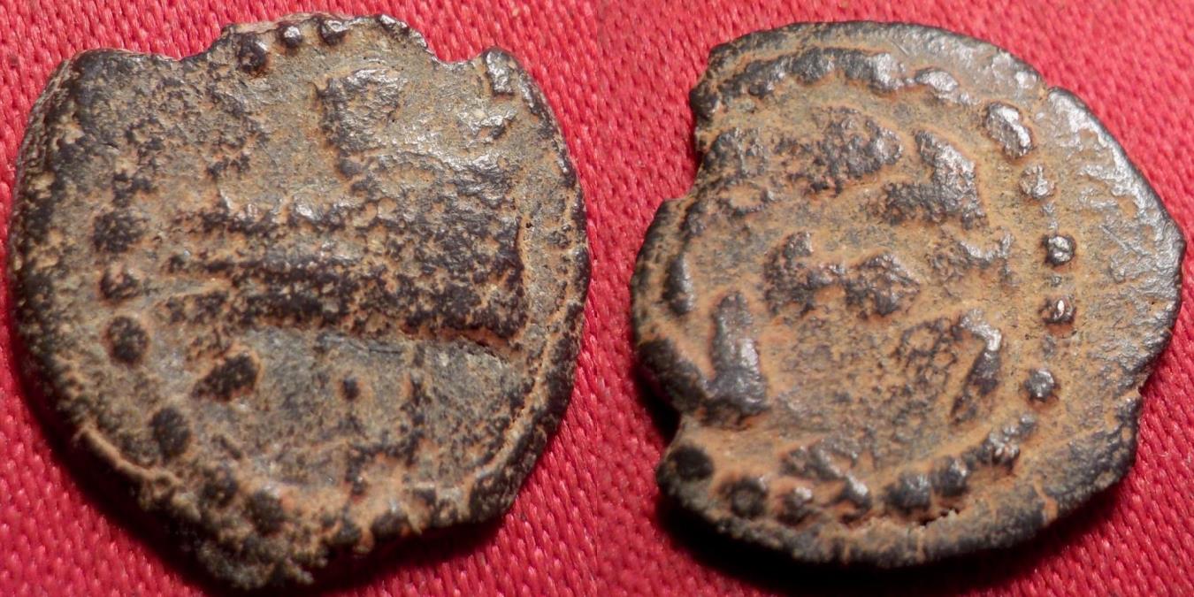HEROD ARCHELAUS AE half prutah. Ethnarch of Judaea, 4 BC - 6 AD. Prow ...