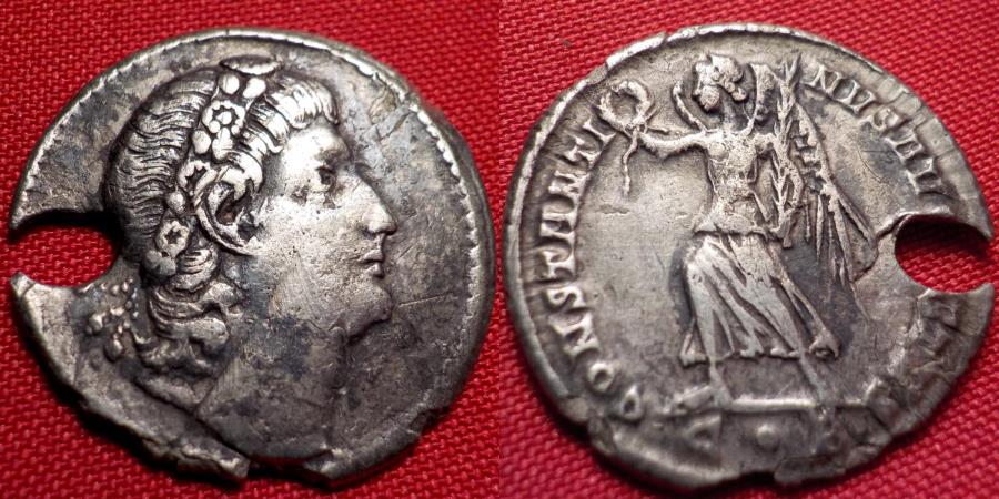 CONSTANTINE II AUGUSTUS AR silver siliqua. Constantinople. Portrait ...