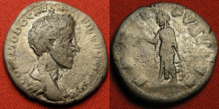 COMMODUS, as Caesar under Marcus Aurelius, AR silver denarius. SPES ...