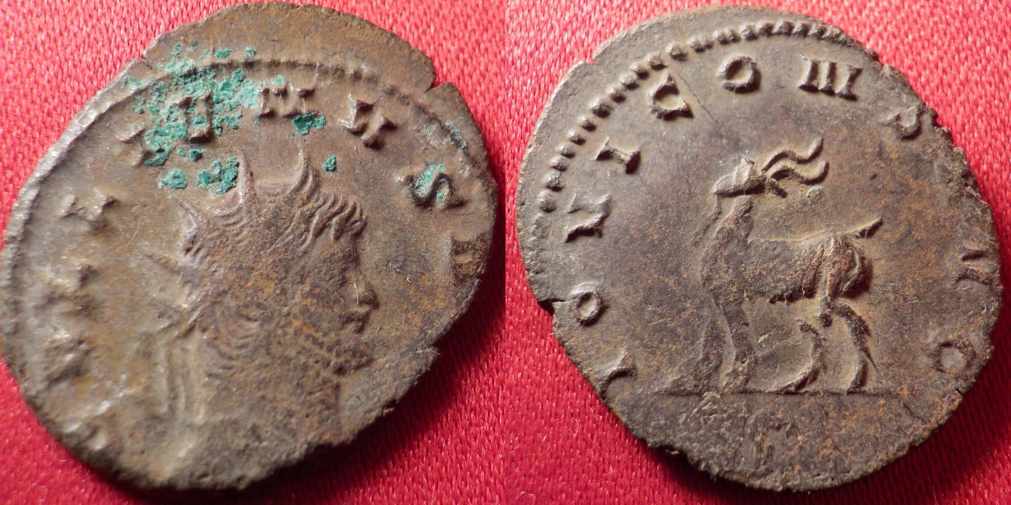 GALLIENUS AE antoninianus. Rome. Goat walking left. IOVI CONS AVG