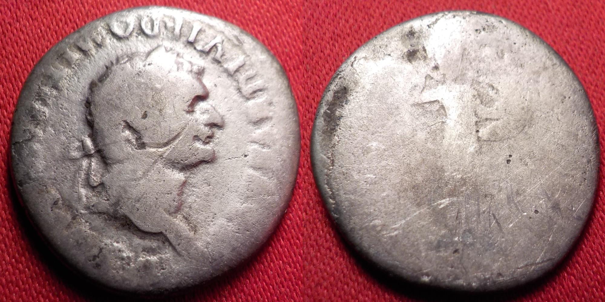 DOMITIAN, as Caesar under Titus, AR silver denarius, Minerva advancing.