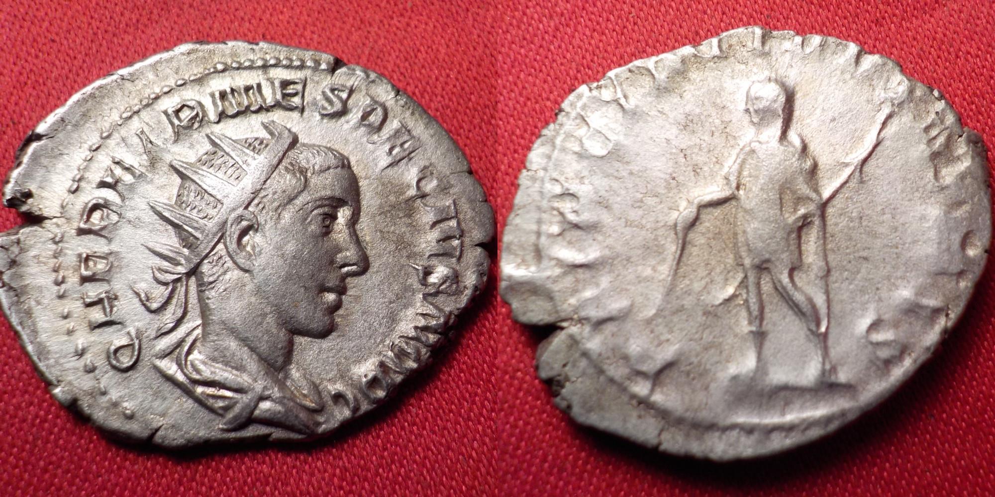 HERENNIUS ETRUSCUS AR silver antoninianus. Prince of the Youth ...