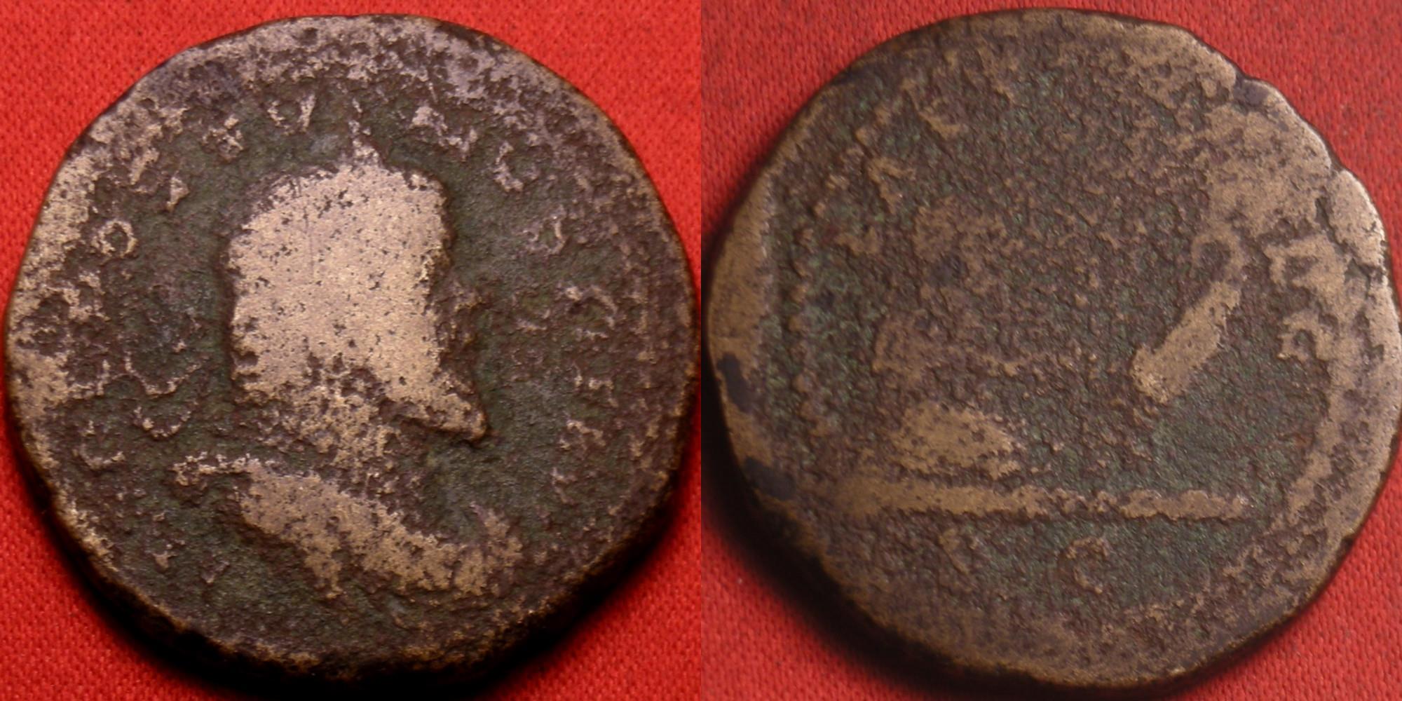 POSTUMUS AE laureate sestertius. LAETITIA AVG, galley with rowers ...