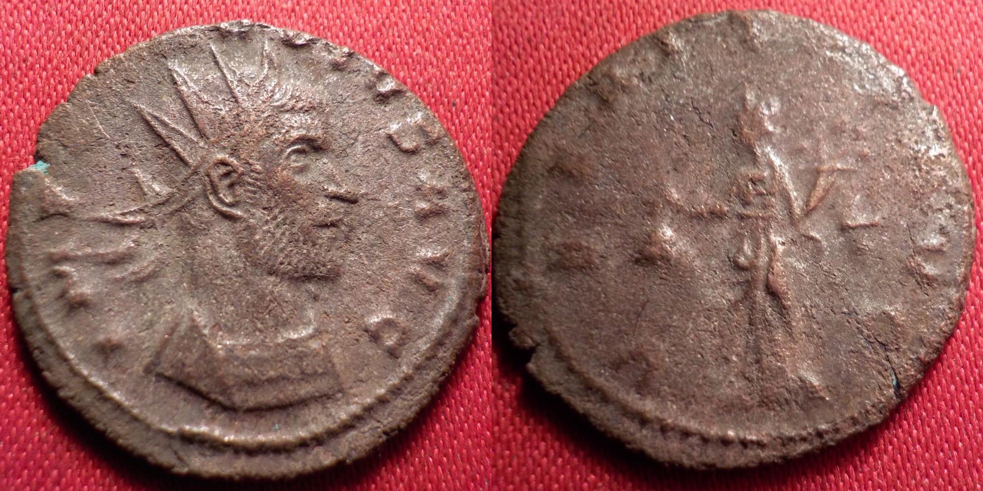CLAUDIUS II GOTHICUS AE silvered antoninianus. Uberitas standing ...