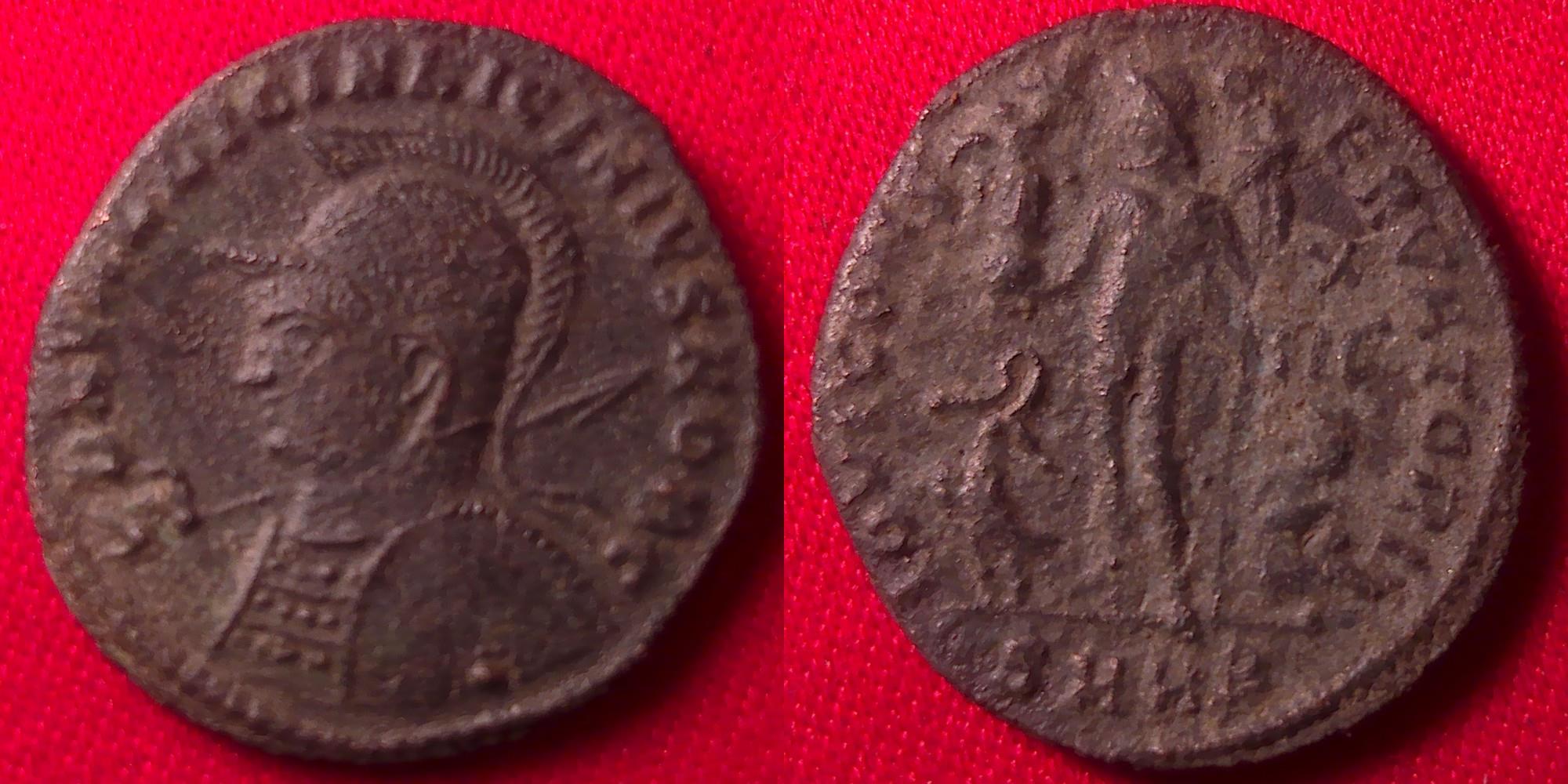 LICINIUS II CAESAR AE3. Heraclea mint. Jupiter standing, holding victory.