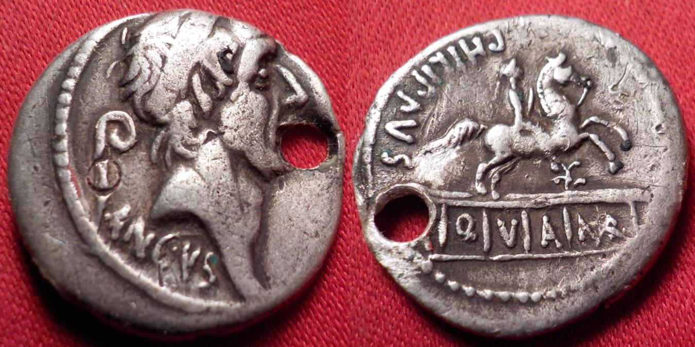 L MARCIUS PHILIPPUS AR silver denarius. Struck by Octavian's step ...