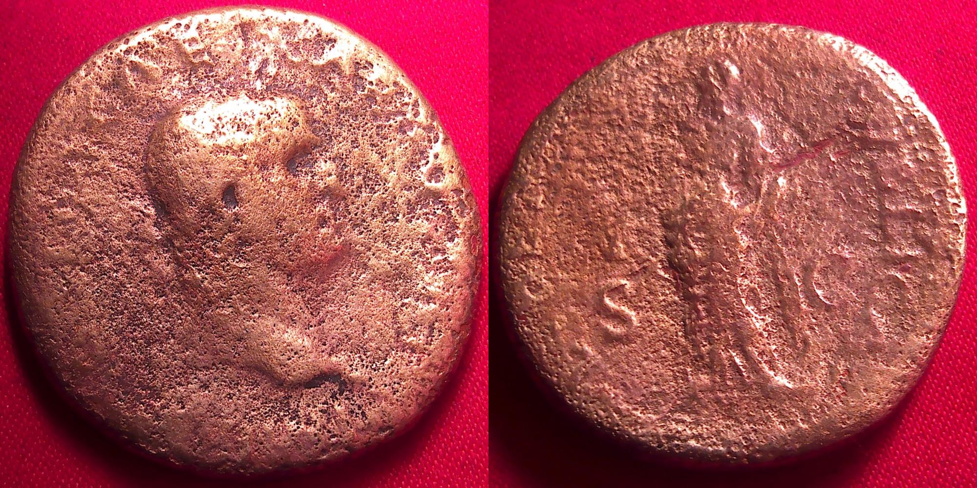 GALBA AE sestertius. Libertas standing. | Roman Imperial Coins
