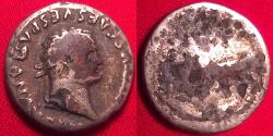 TITUS as Augustus AR silver denarius. Elephant standing. Colosseum ...