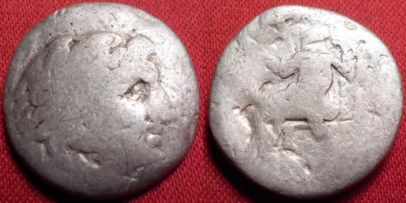 ALEXANDER III THE GREAT AR silver drachm. Bust of Hercules, Zeus seated ...