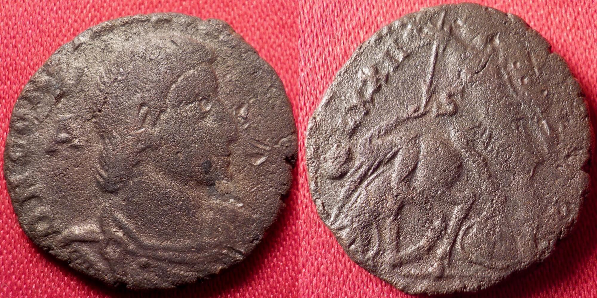 CONSTANTIUS GALLUS CAESAR AE3. Aquileia mint. Fel Temp Reparatio. LXXII ...