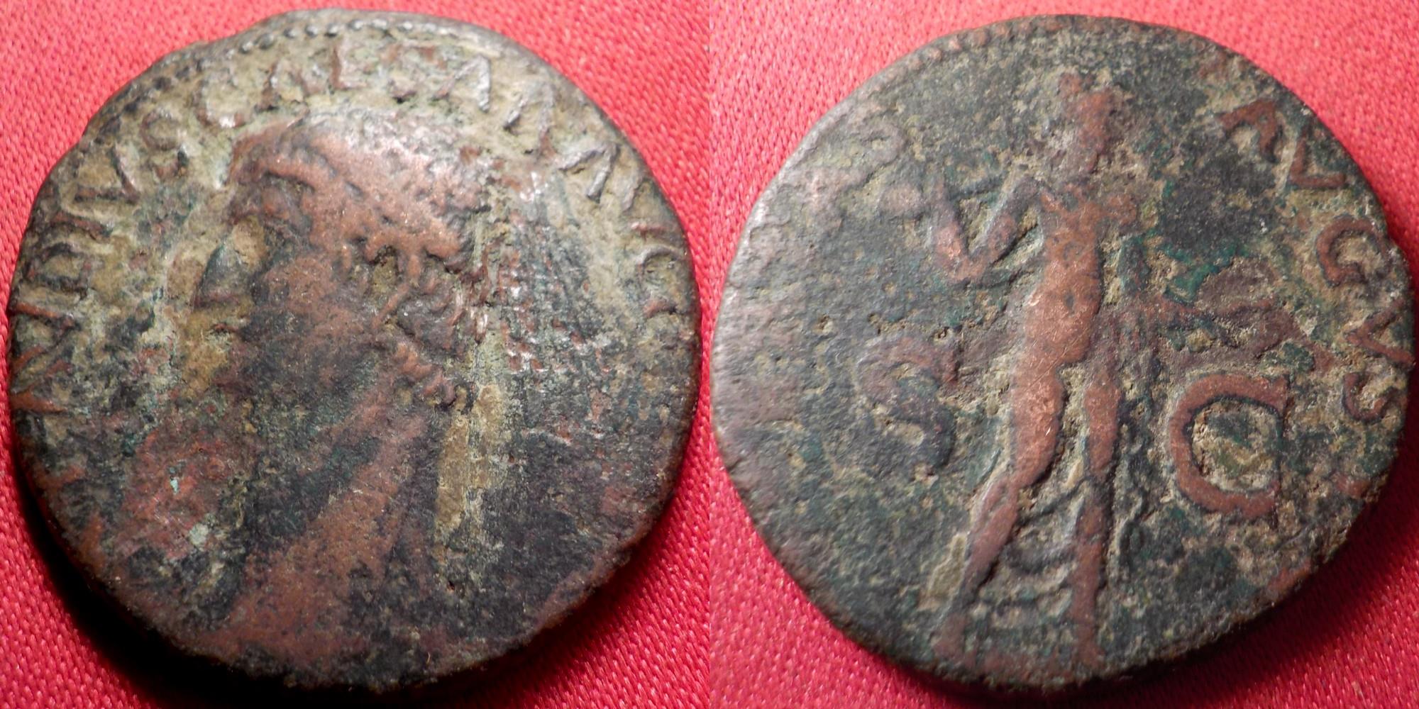 CLAUDIUS AE as. Libertas standing, holding pileus. | Roman Imperial Coins