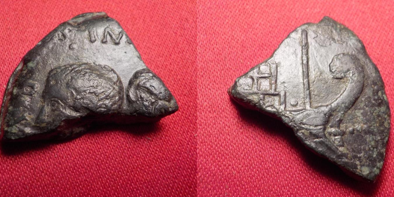 DIVUS JULIUS CAESAR (& OCTAVIAN) AE 'third' heavy dupondius. Prow of ...